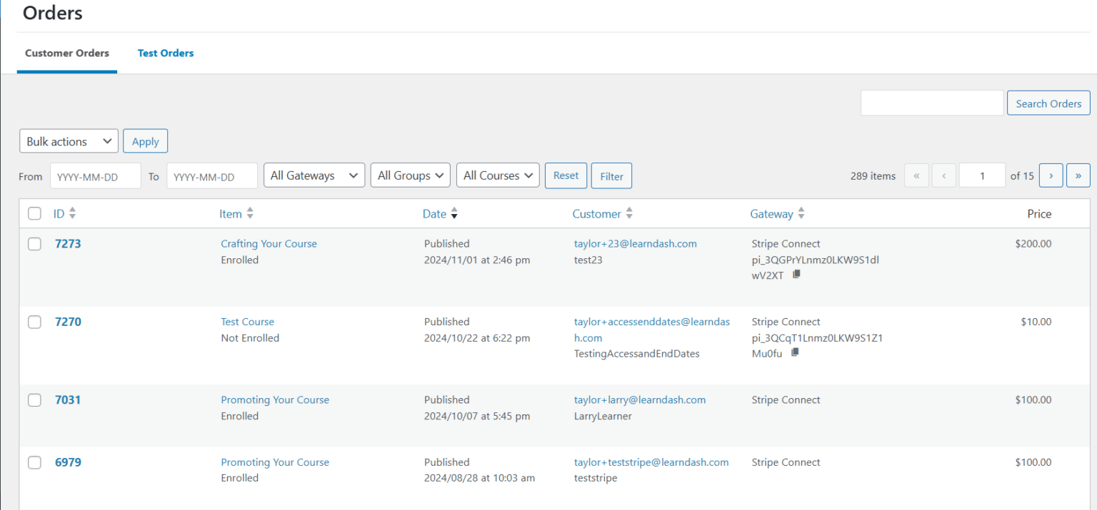 Keep your orders more organized with the new order management | LearnDash